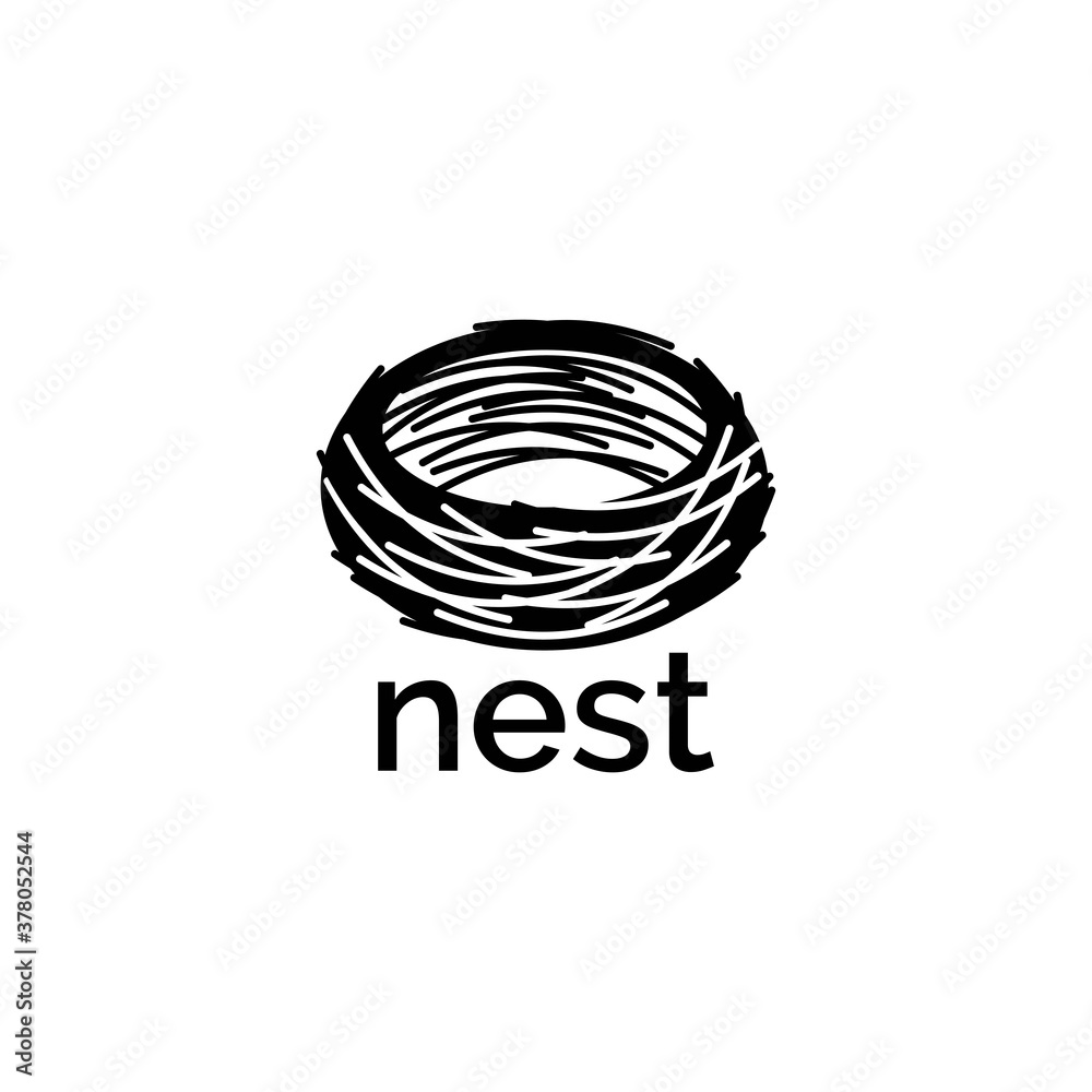 Nest logo design vector template.Creative symbol of nest illustration ...