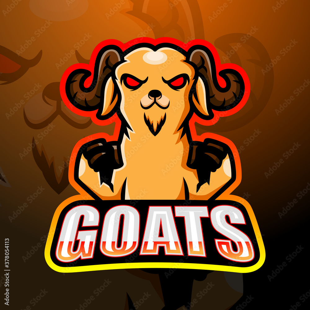 Goat mascot esport logo design Stock Vector | Adobe Stock