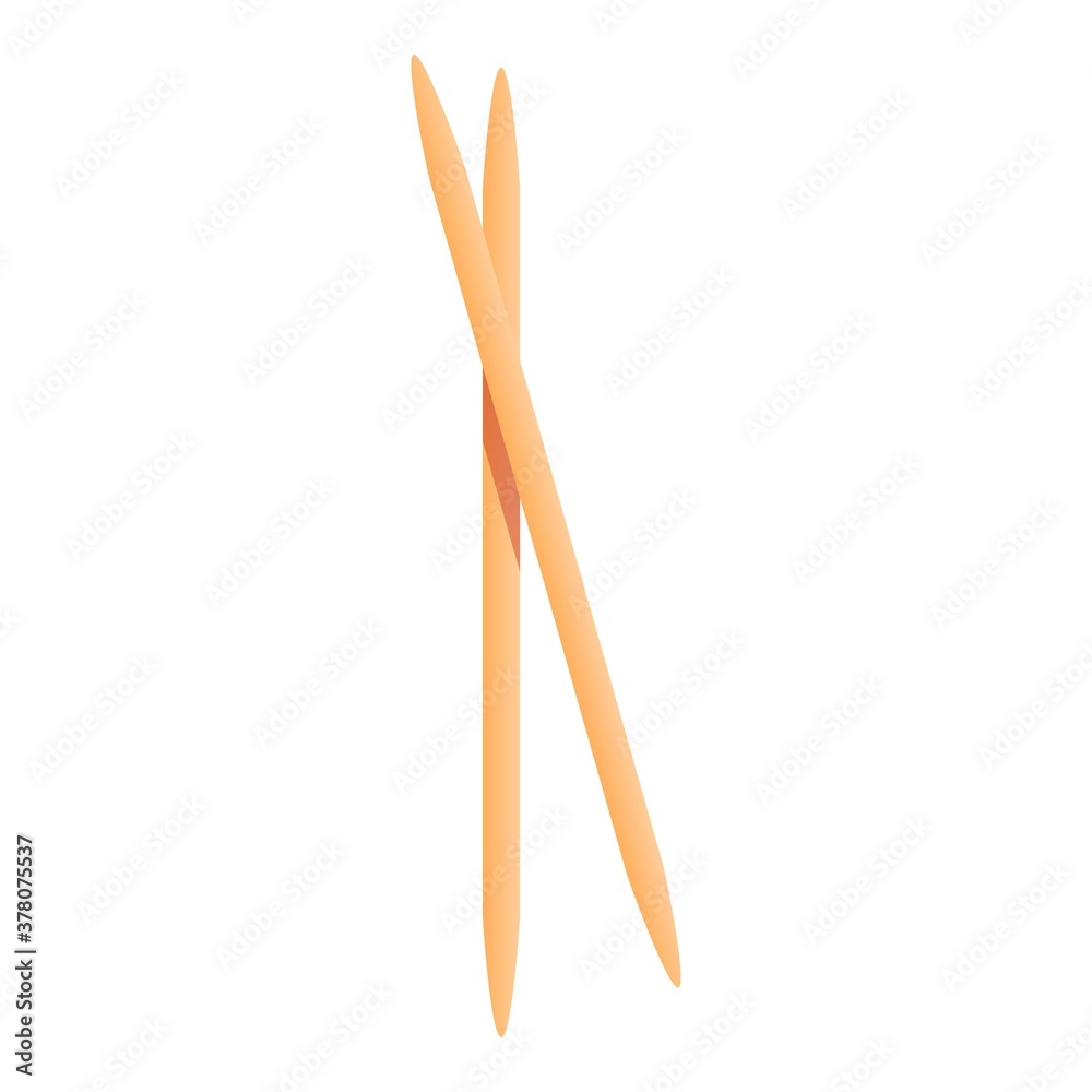 Wooden toothpick icon. Cartoon of wooden toothpick vector icon for web ...
