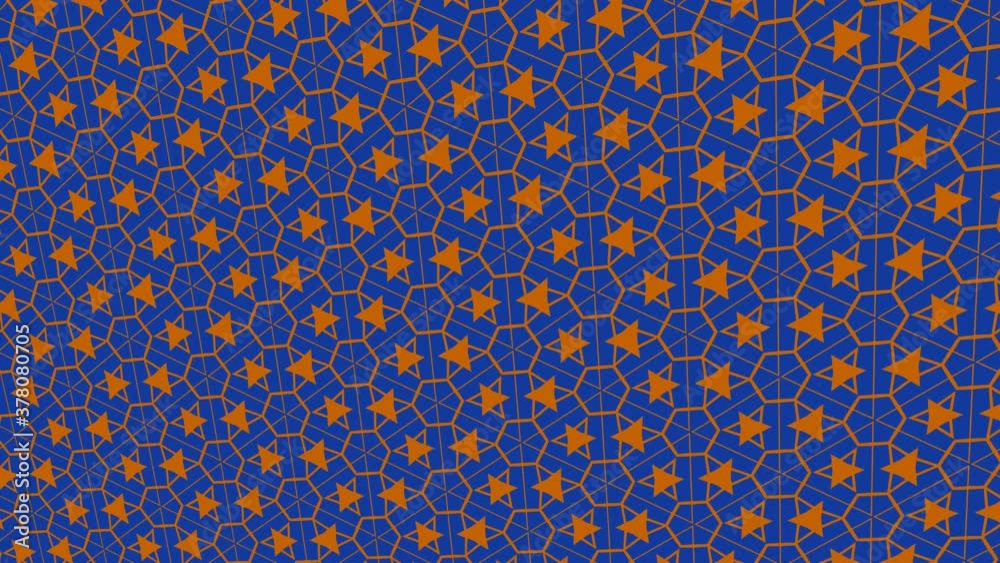 Color pattern with geometric shapes on a minimal black background ...