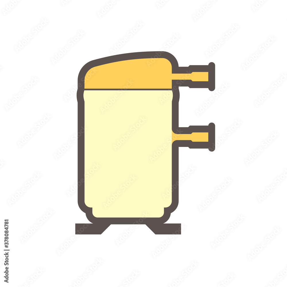 Scroll compressor icon. Also called spiral compressor, scroll pump and ...