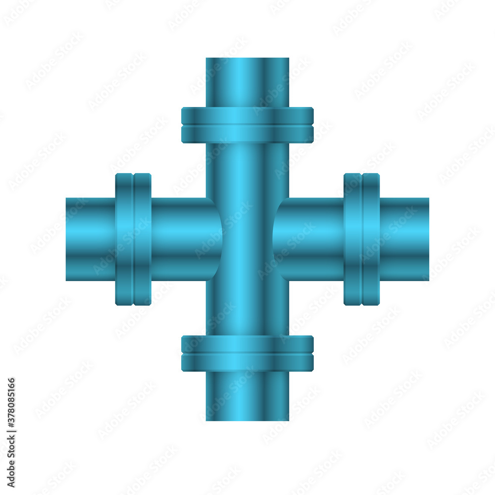 Pipe icon and flange fitting for pipeline connection with valve and ...