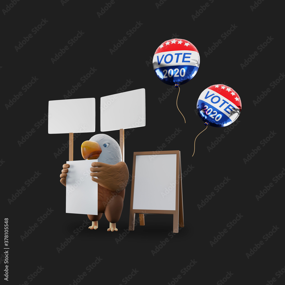 Eagle Mascot Vote 2020 United States of America Presidential . the ...
