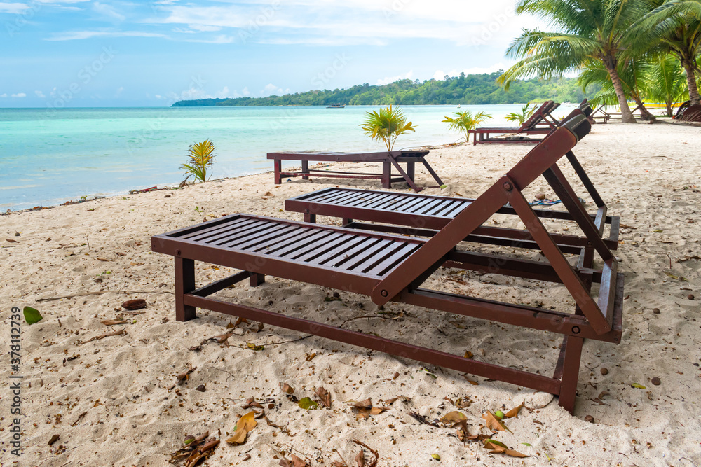 Beautiful photo of secluded beach scene amidst ample greenery, fine ...