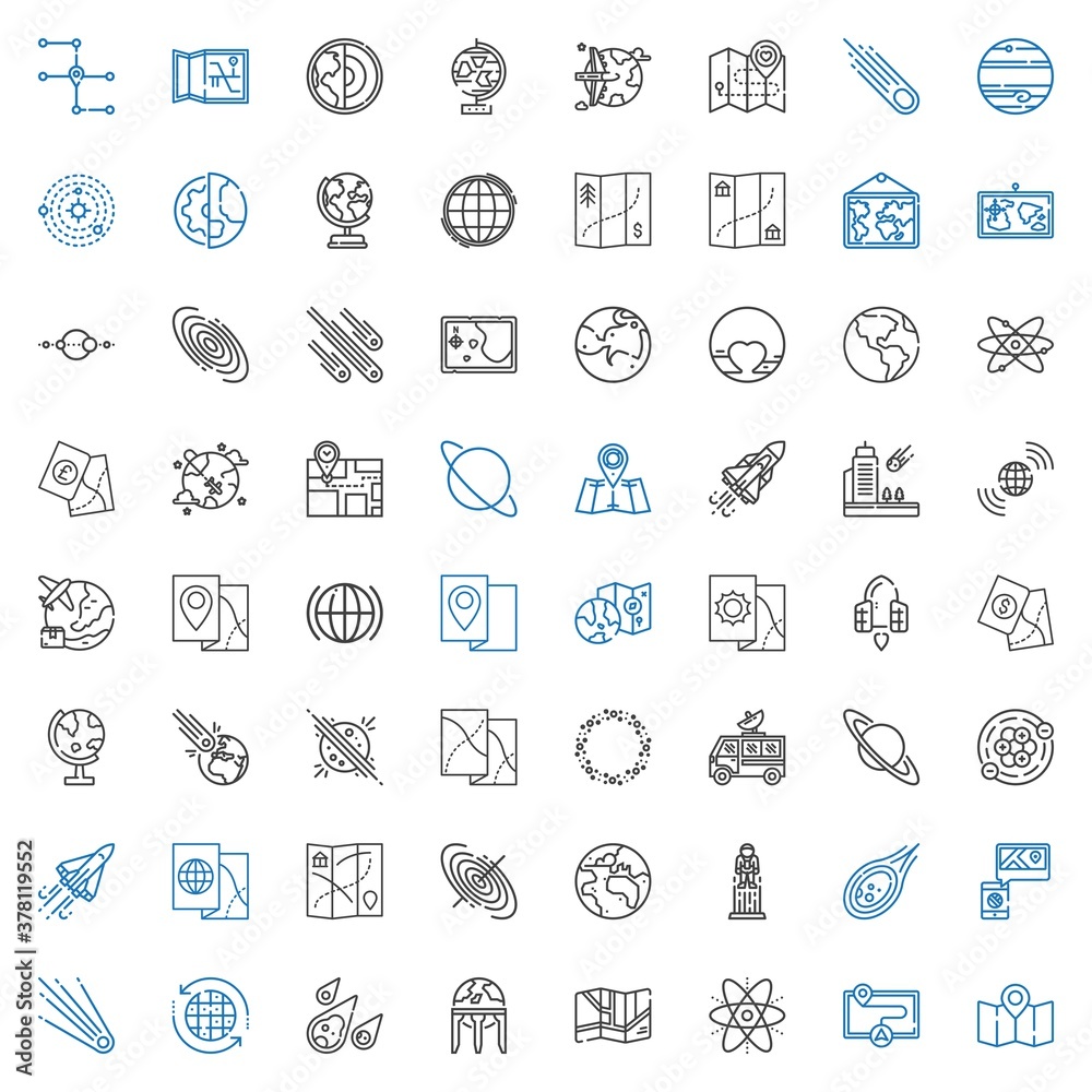 orbit icons set Stock Vector | Adobe Stock