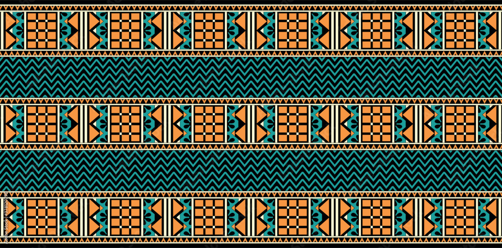 Seamless vector tribal border design Stock Vector | Adobe Stock