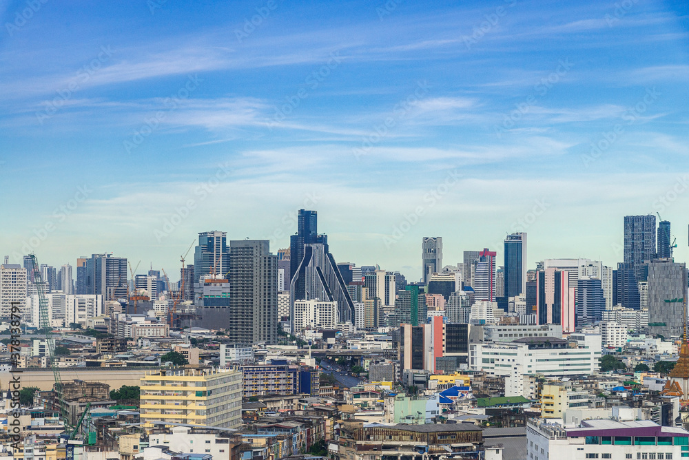 cityscape Bangkok skyline, Thailand. Bangkok is metropolis and favorite ...