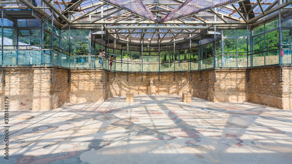 PIAZZA ARMERINA, ITALY - JUNE 29, 2011: indoor of Villa Romana del ...