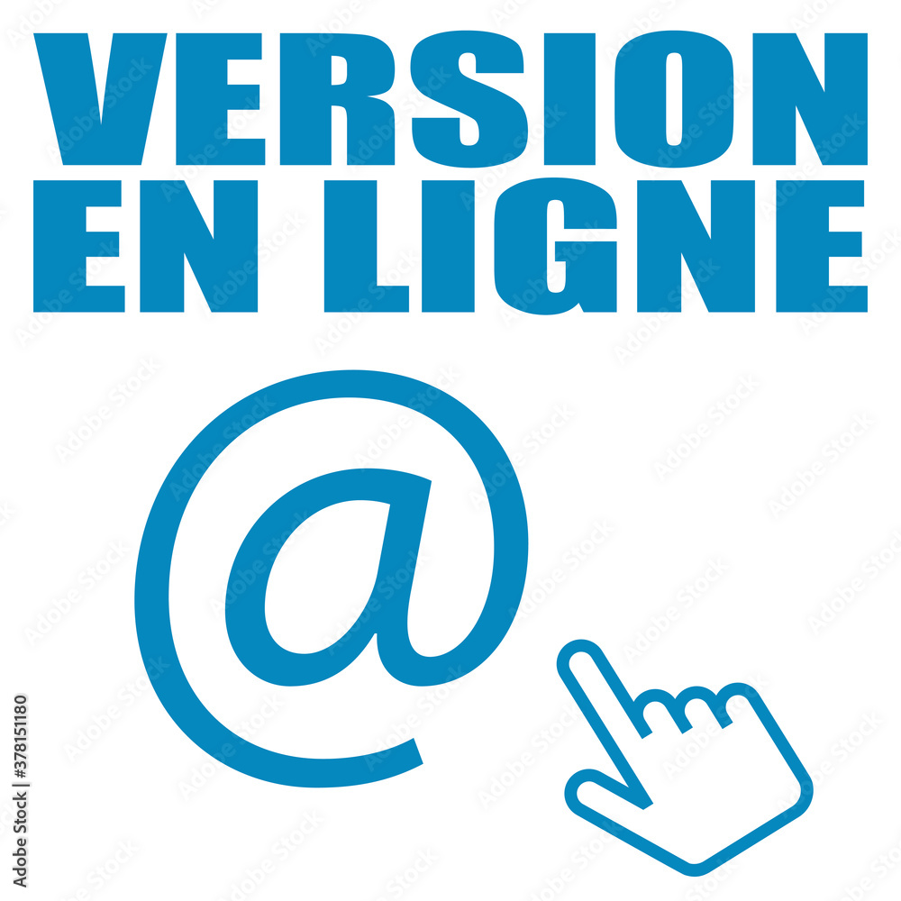 Logo version en ligne. Stock Vector | Adobe Stock