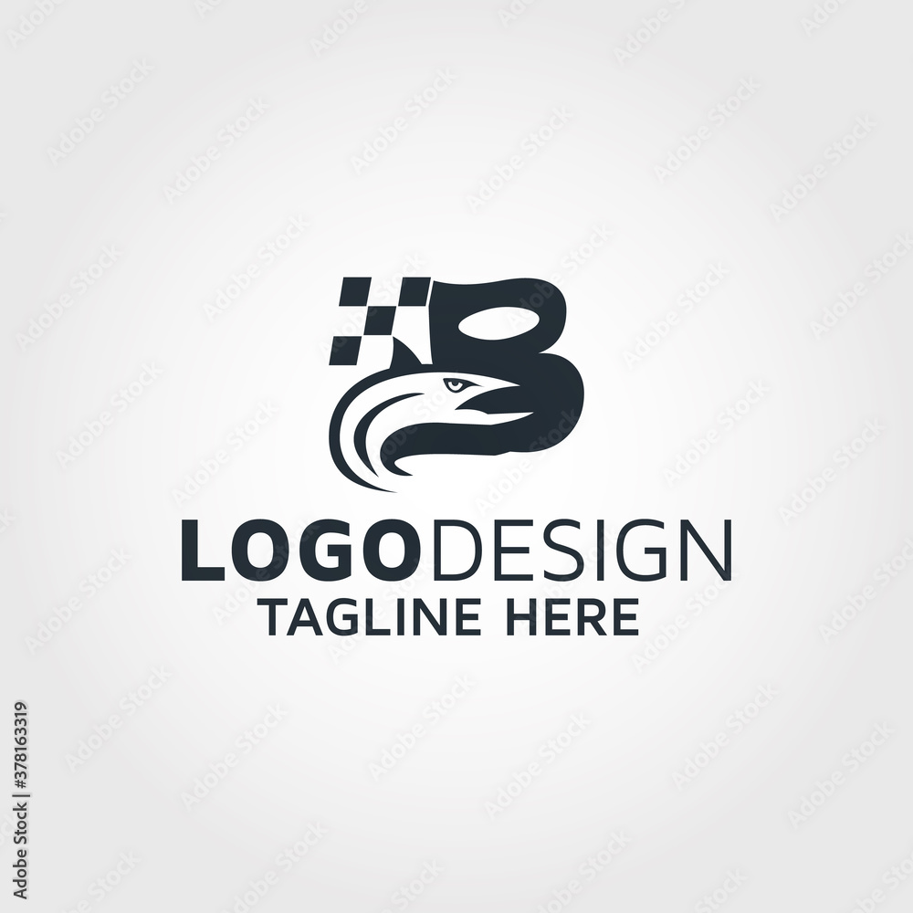 Letter B & fish logo design idea | stock.adobe Stock Vector | Adobe Stock