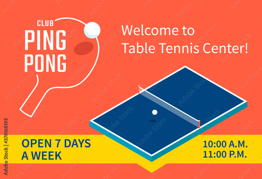 Table tennis banner Stock Vector | Adobe Stock