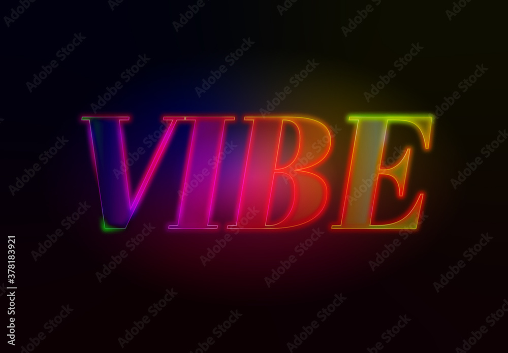 Vibrant Neon Text Effect Stock Template | Adobe Stock