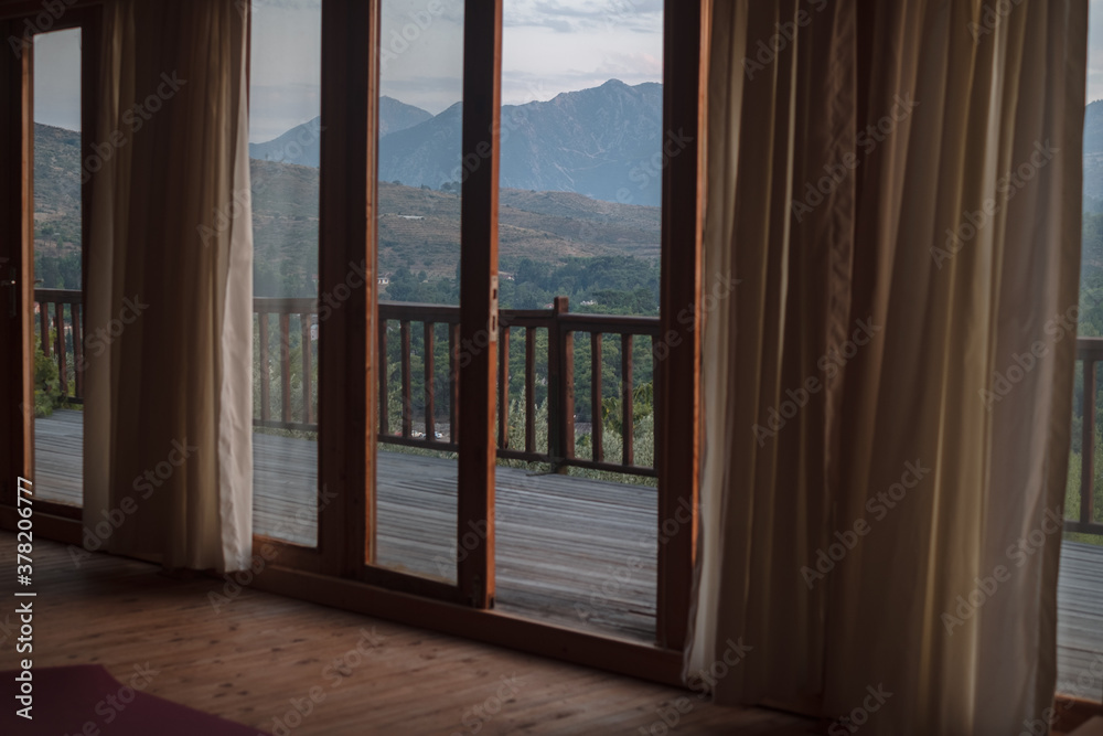 View from house window on nature Stock Photo | Adobe Stock