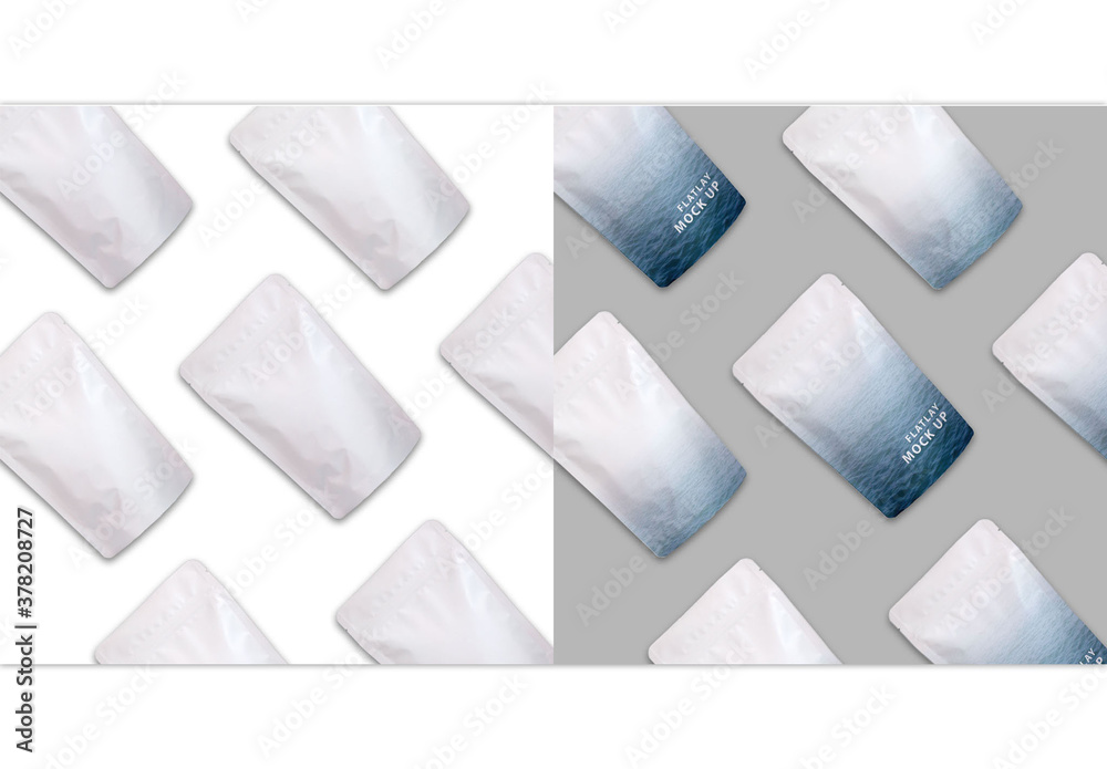 Flat Lay Pouch Mockup Stock Template | Adobe Stock