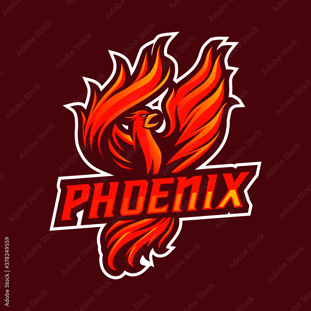 Phoenix mascot logo design illustration Stock Vector | Adobe Stock