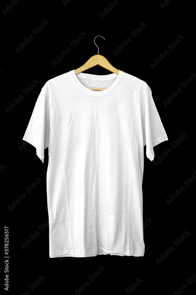 Short Sleeved White T Shirts For Mockups Plain T Shirt With Black