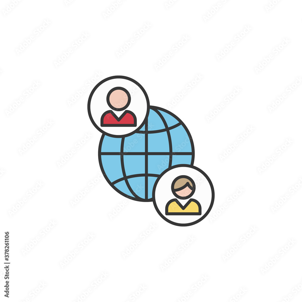 world friendship outline icon. Elements of friendship line icon. Signs ...