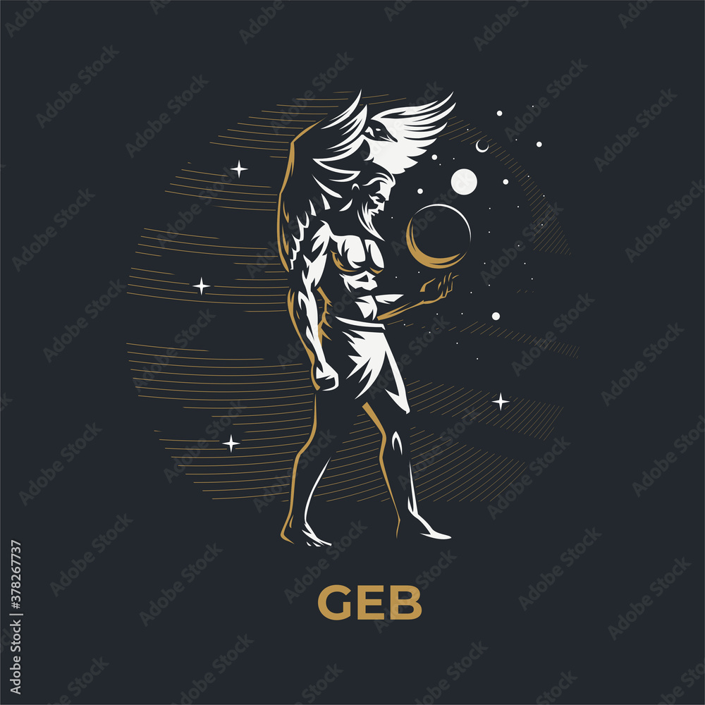 Egyptian god Geb. Stock Vector | Adobe Stock