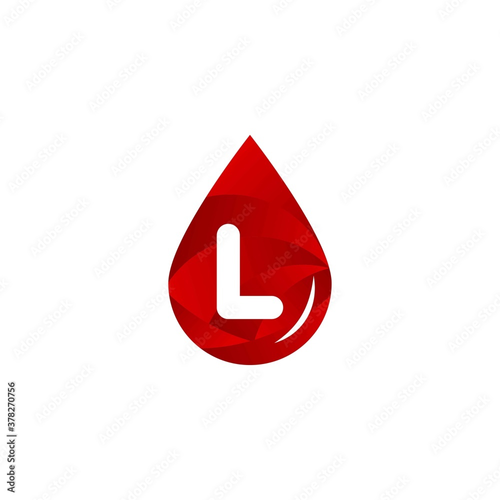 l letter blood logo design.World Blood Donor Day vector background ...