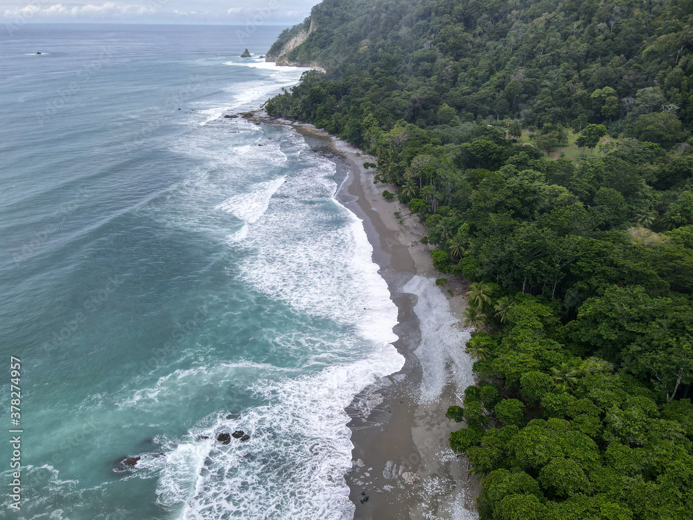 Paradise Beach at Playa Matapalo and Backwash in the Peninsula de Osa ...