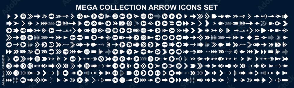 Mega set of Arrow icons in trendy flat style for Business, e-commerce ...