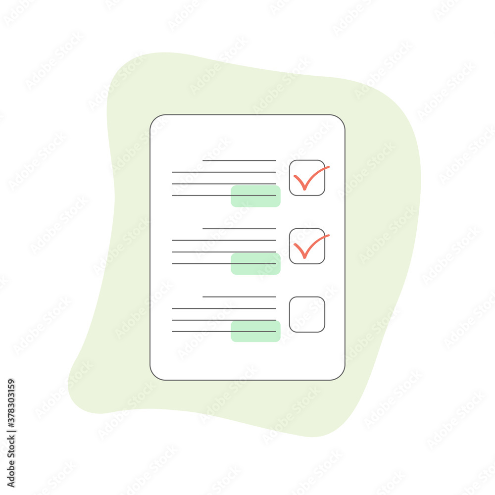 Check List with Checkboxes with Check Mark on the Clipboard and Mobile ...