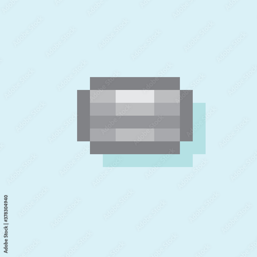 Silver coins pixel art. Vector picture. Stock Vector | Adobe Stock