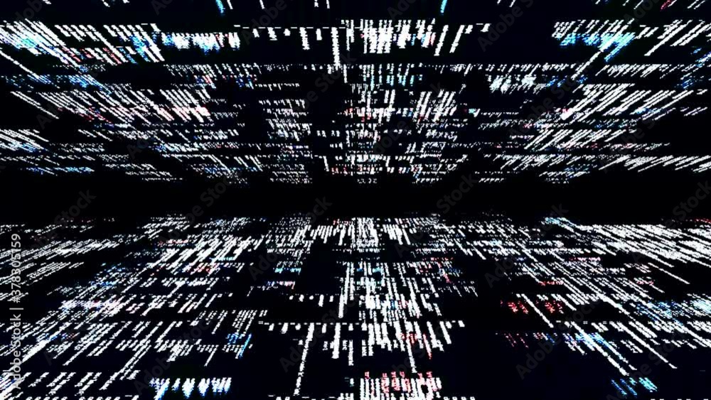 Black screen with programming language code running, seamless loop ...