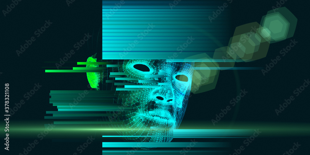 Data science. Machine learning. Technology background polygonal 3d ...