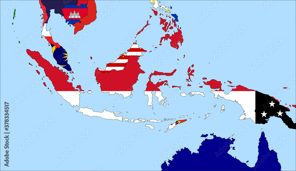 Center the map of Indonesia. Vector maps showing Indonesia and ...