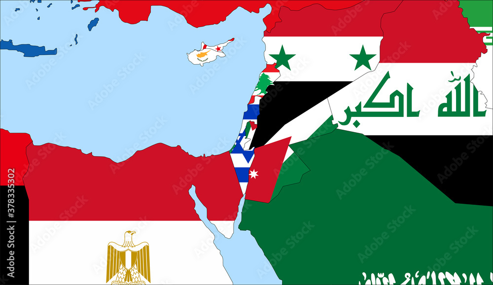 Center the map of Israel. Vector maps showing Israel and neighboring ...