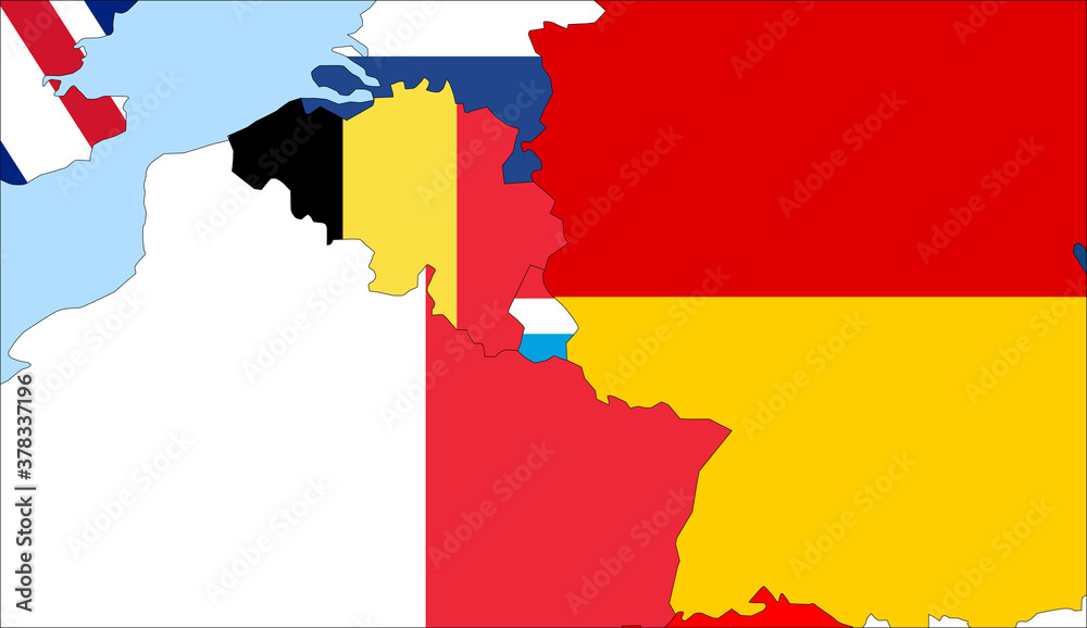 Center the map of Luxembourg. Vector maps showing Luxembourg and ...