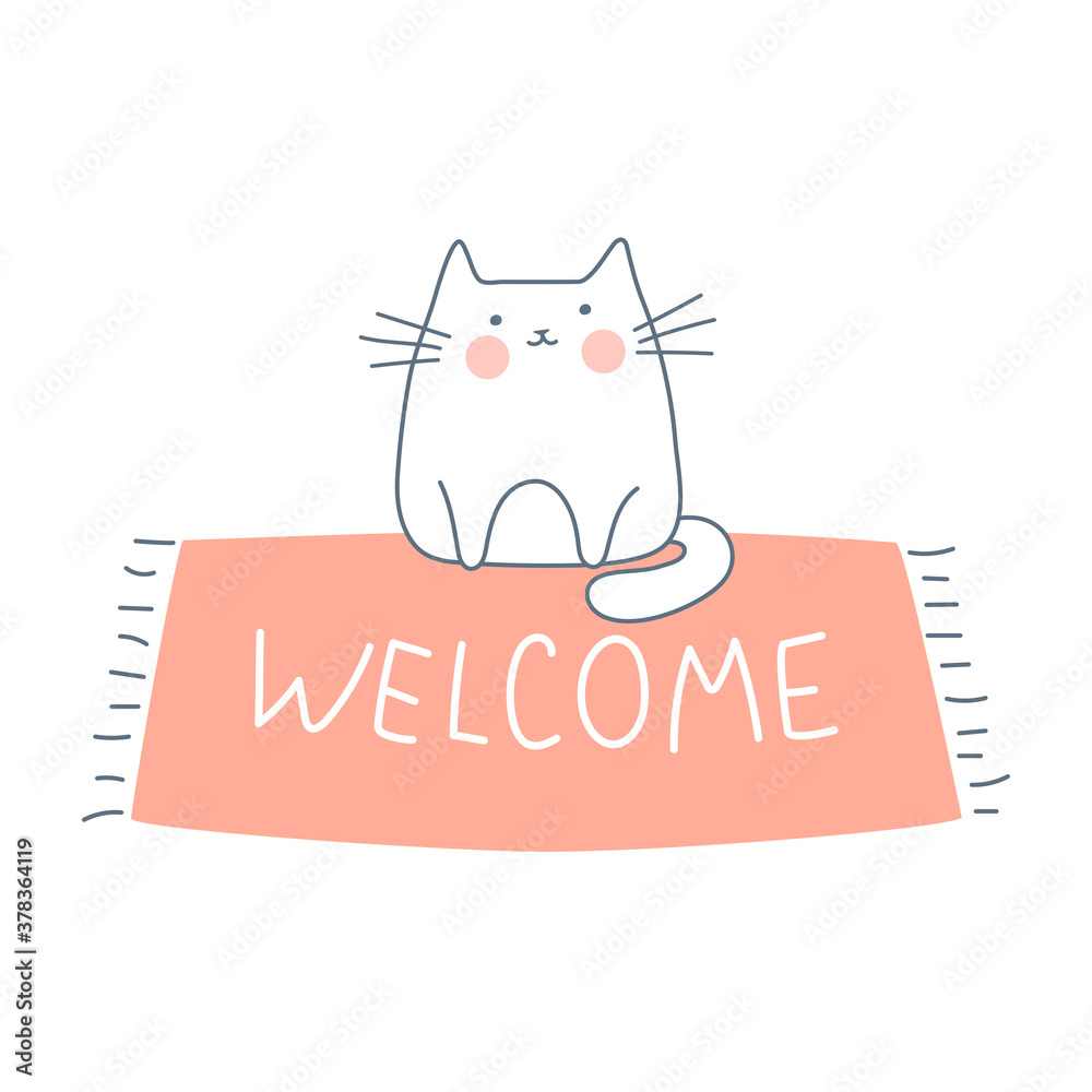 Welcome or invitation sign, onboarding, or successful registration ...