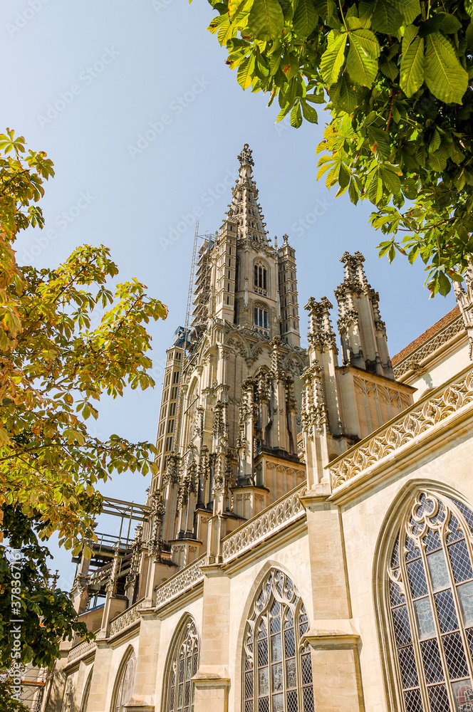 Bern, Berner Münster, Münster, Kirche, Stadt, Altstadt, Altstadthäuser ...