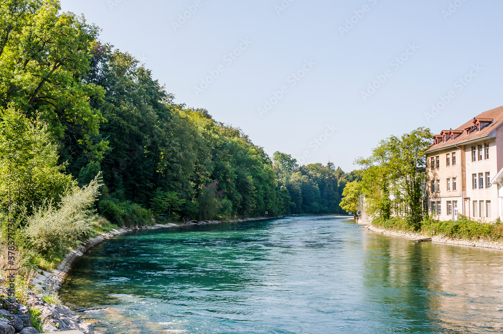 Bern, Aare, Fluss, Aareufer, Matte, Mattequartier, Schwellenmätteli ...