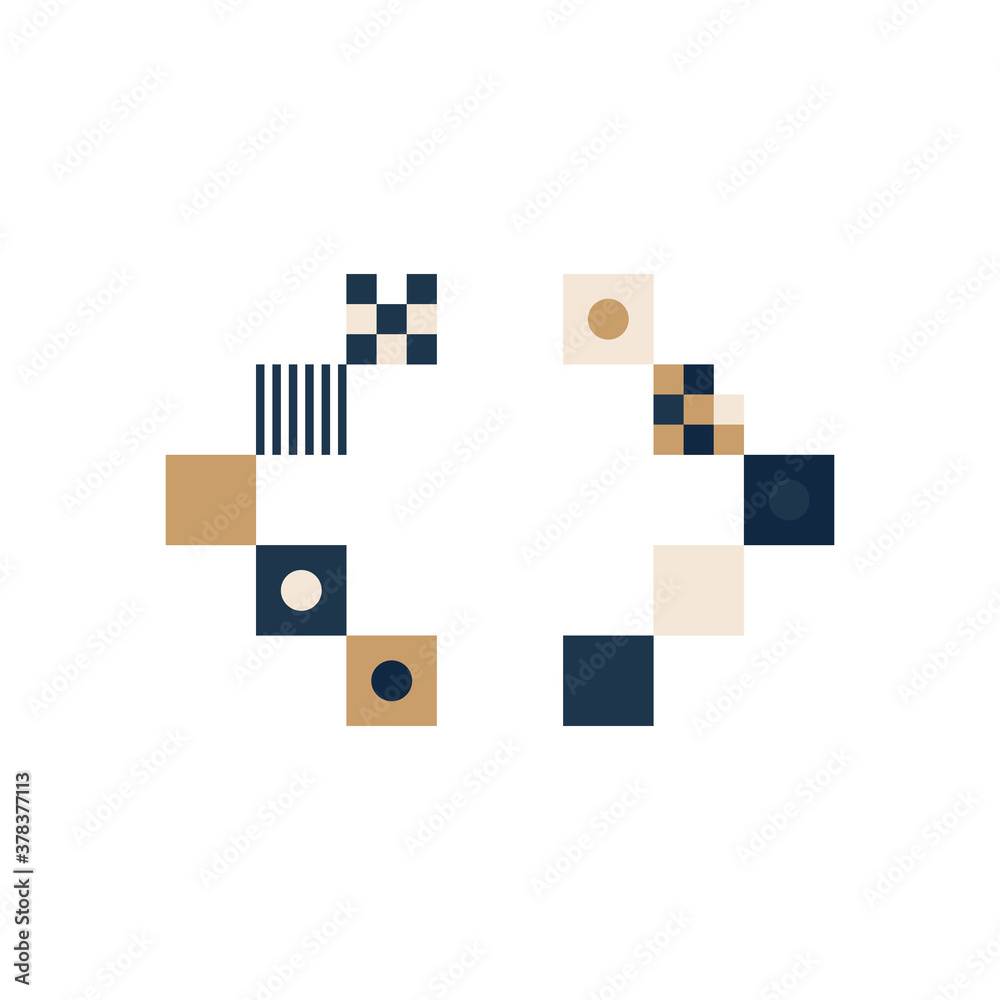 Vector Pixel Art left and right arrow mark. Colorful symbol Consist of ...