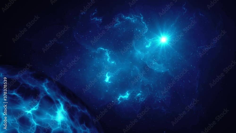 Fantasy Ethereal Space Planet Background Fx Loop/ 4k animation of an ...