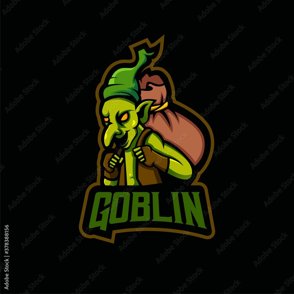 Vetor de Goblin mascot logo design vector with modern illustration ...