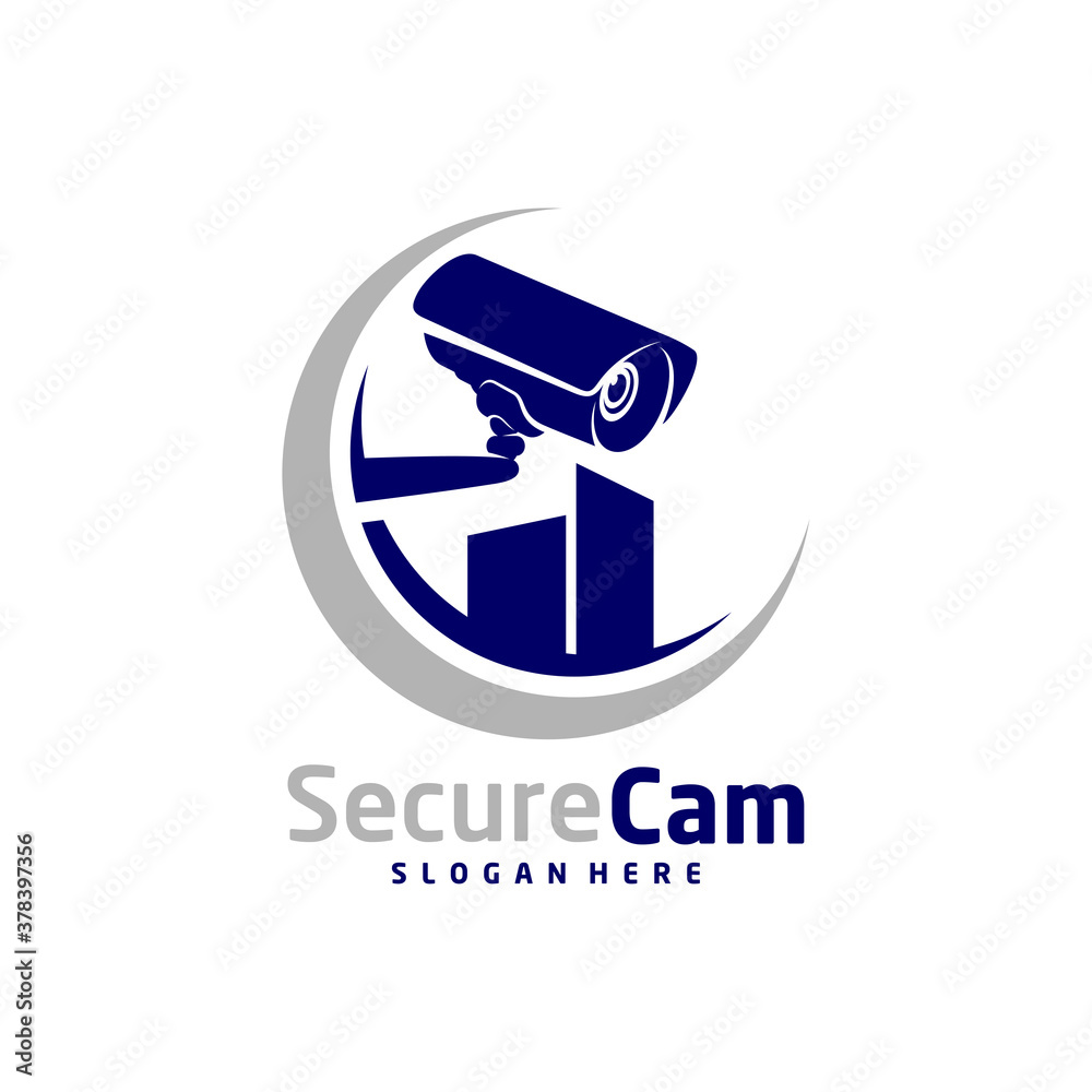CCTV Camera With City Logo Design Vector Template, Logo Concept, Symbol ...