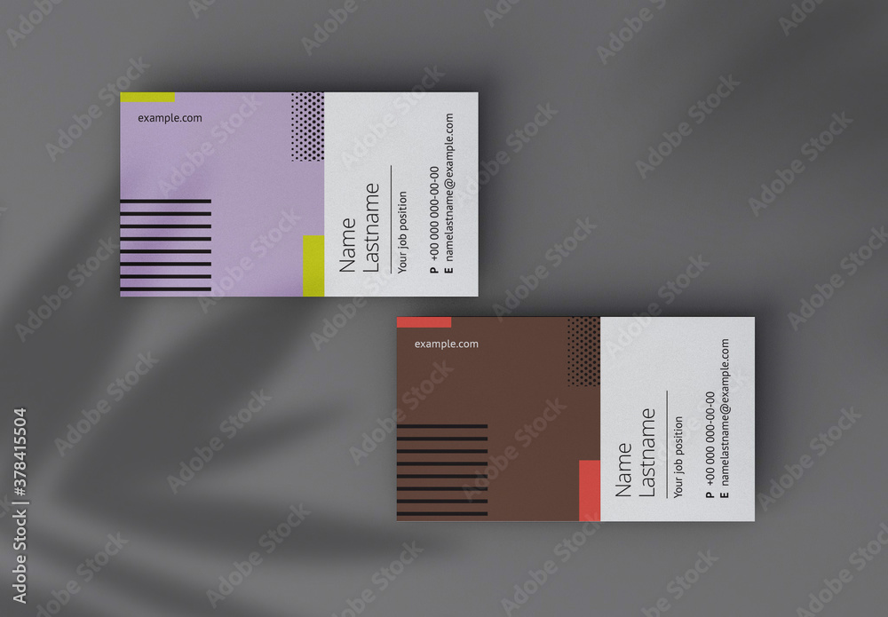 Geometric Business Card Layout Stock Template | Adobe Stock