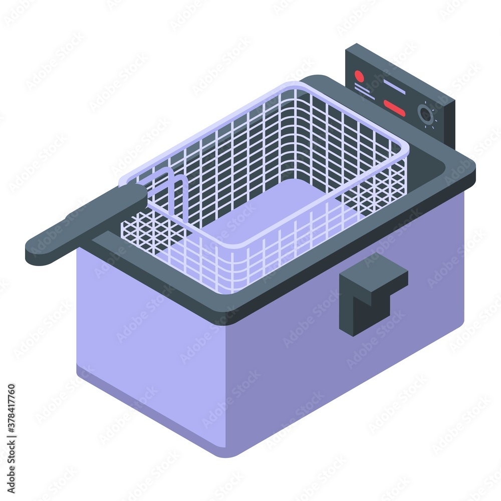 Nutrition deep fryer icon. Isometric of nutrition deep fryer vector ...