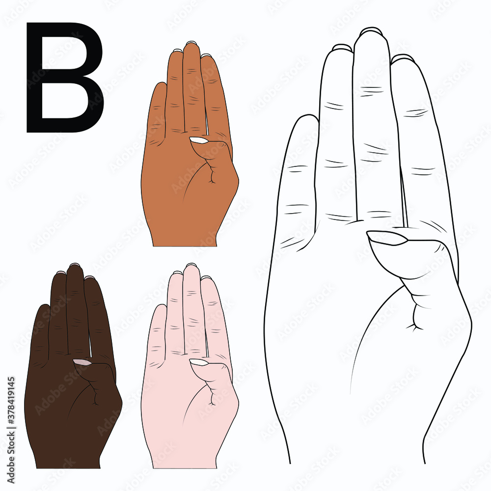 "B" is the second letter of the alphabet in Sign Language, English ...