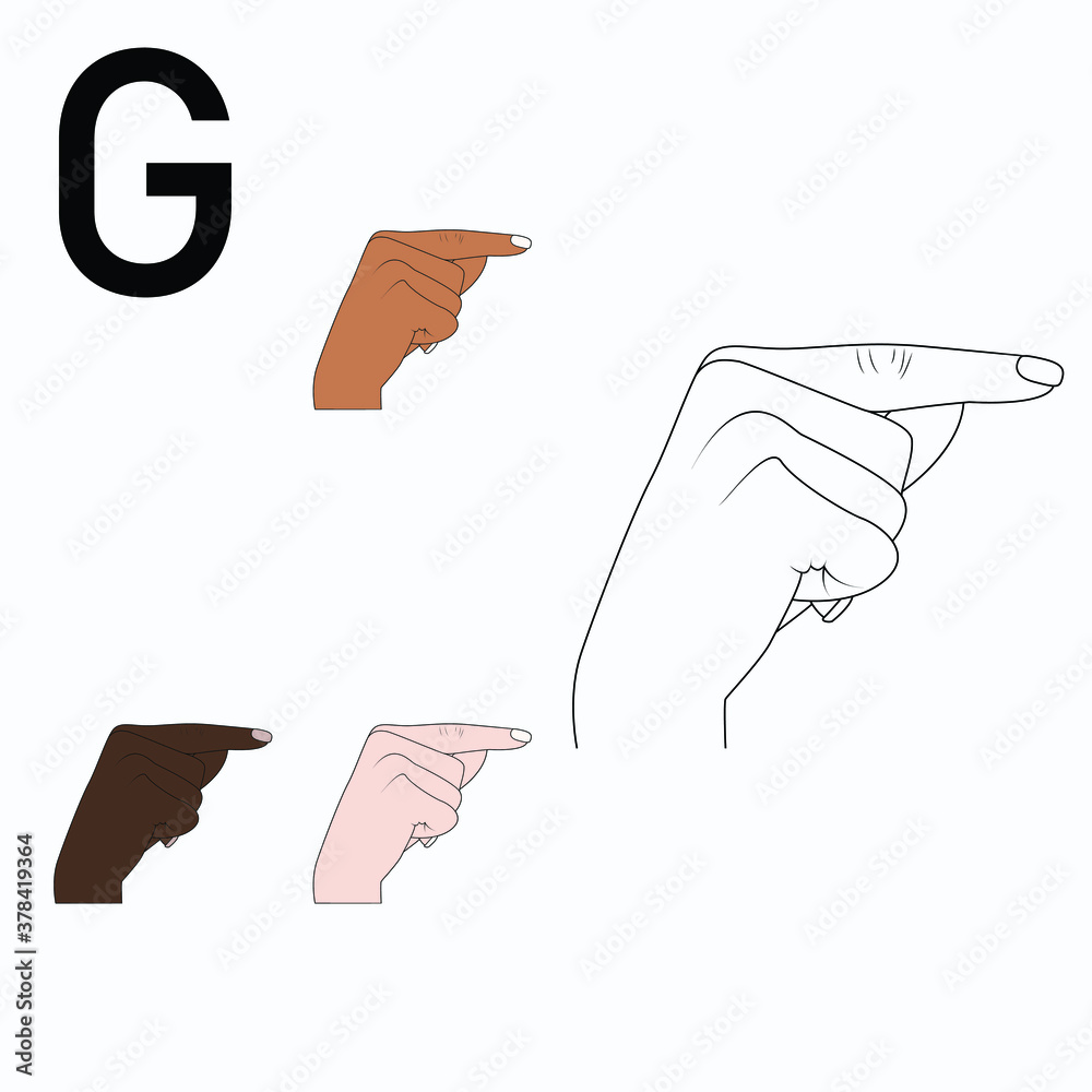 "G" is the seventh letter of the alphabet in Sign Language, English ...