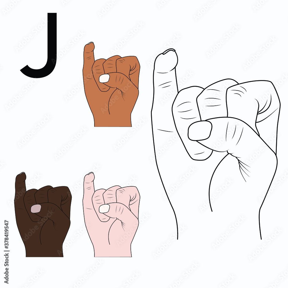 "J" is the tenth letter of the alphabet in Sign Language, English ...