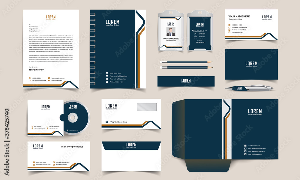 Clean business stationery template for your brand. corporate identity ...