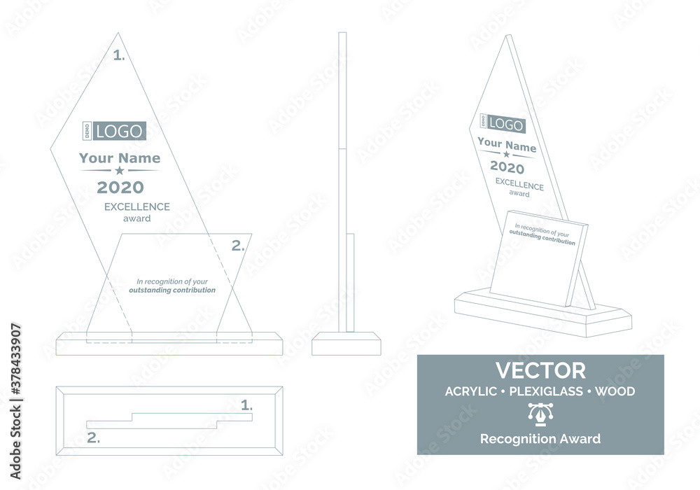 Abstract Trophy Vector Template, Business Trophy Distinction Award ...