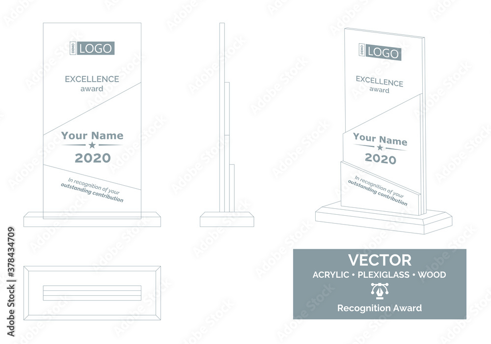 Abstract Trophy Vector Template, Business Trophy Distinction Award ...