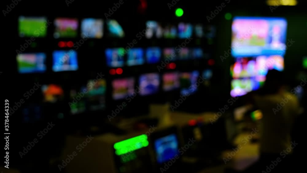 Professional sound engineer's console. Television Broadcast, working ...