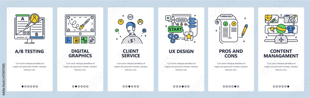 Design thinking process. Digital graphics ab testing customer service ...