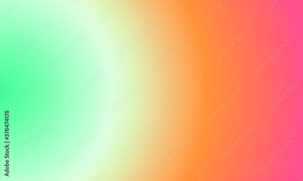 Beautiful retro gradient background, turquoise, orange and red colors ...